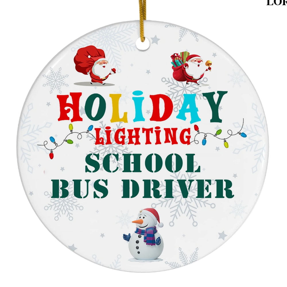 Ornament Kits 2025, Ornaments 2025 - School Bus Driver Ceramic Ornament ...
