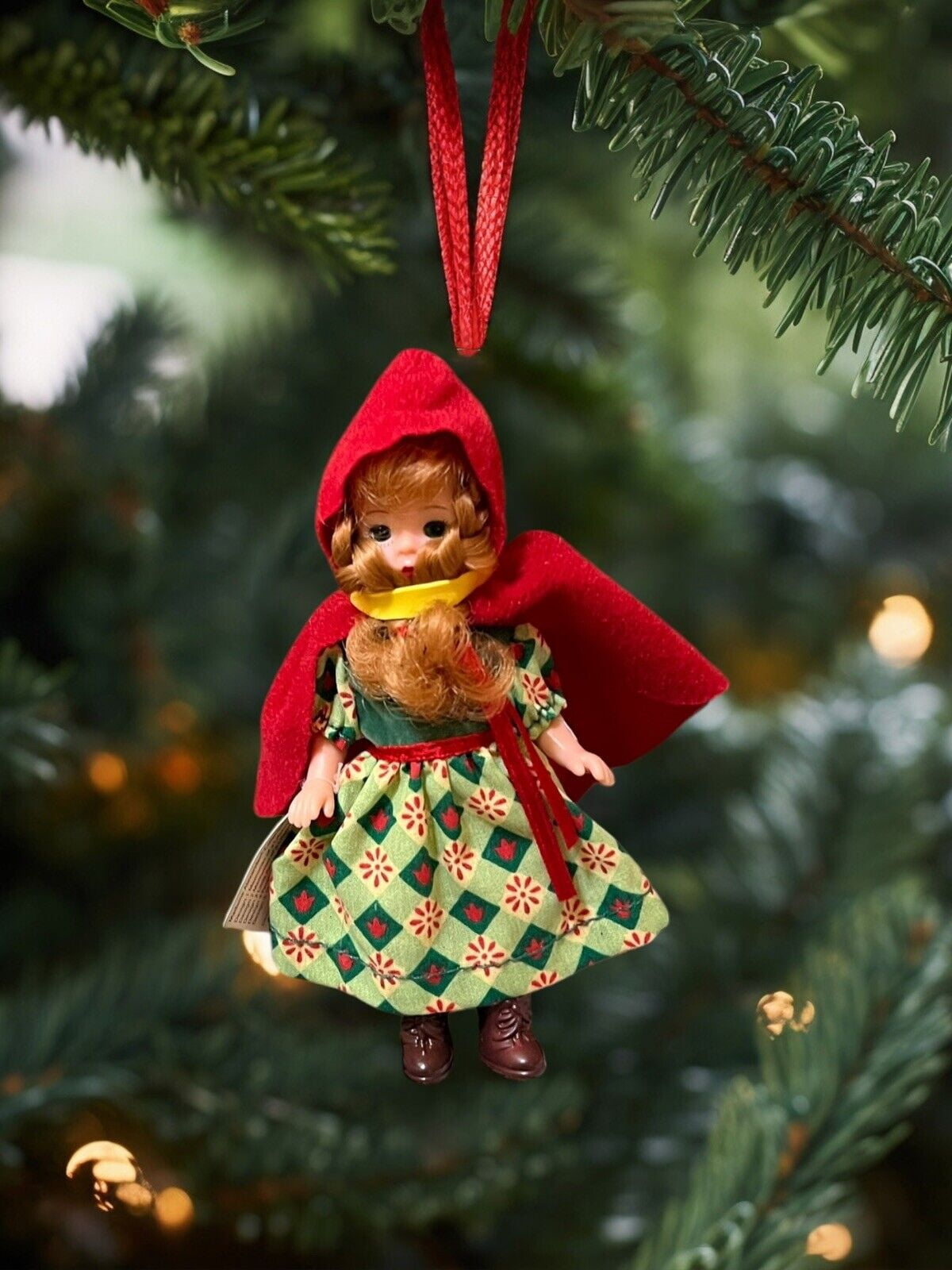 Ornament Madame Alexander RED RIDING HOOD Doll 5" Figure Dangler CHARM ...