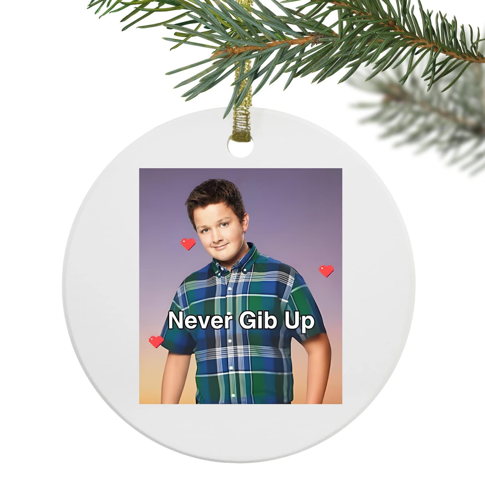 Ornament Never Gib Up Funny Gibby Meme Funny S Parody S Funny Meme Gift ...