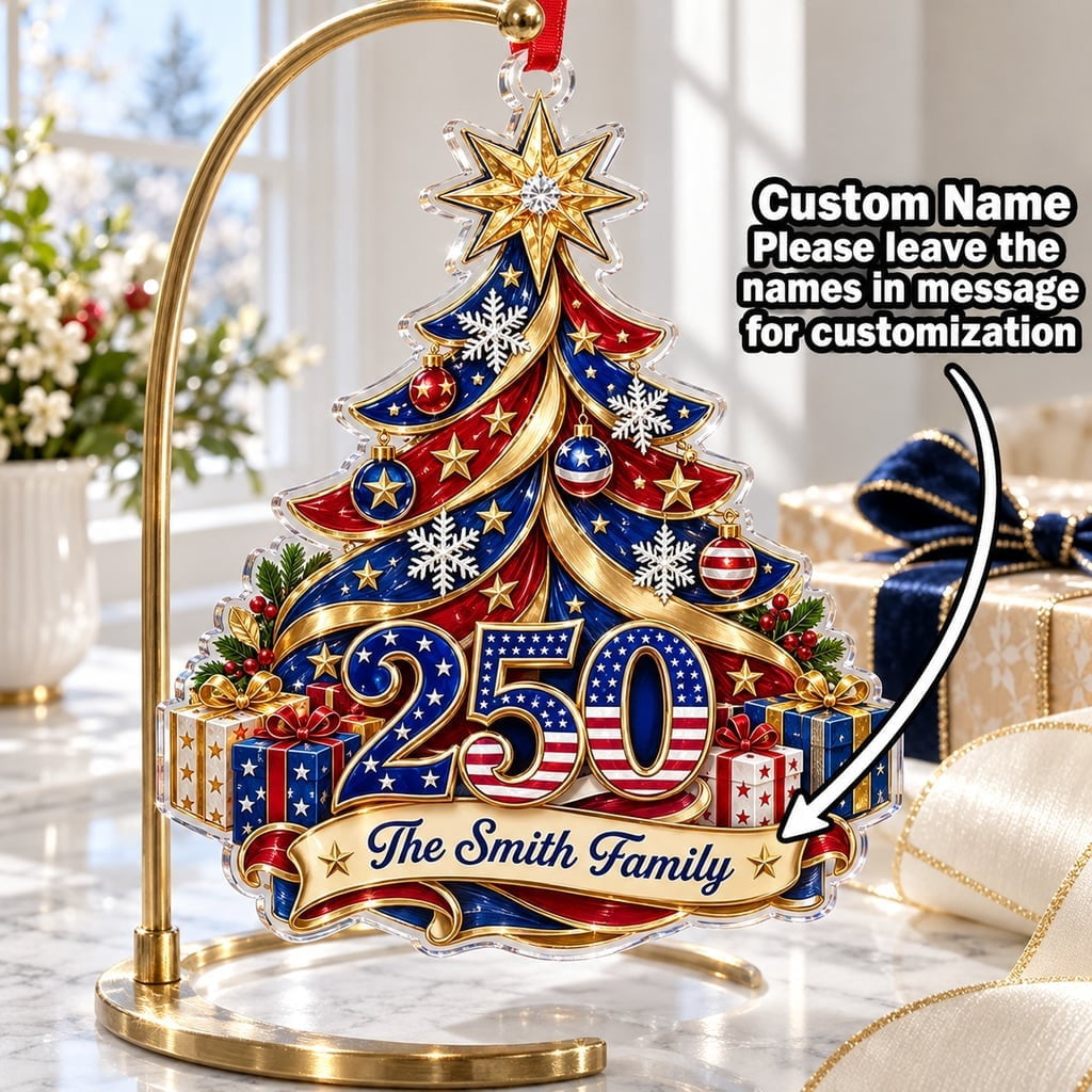 Ornament Personalized 250 Years Of America 1776–2026 Family Name ...