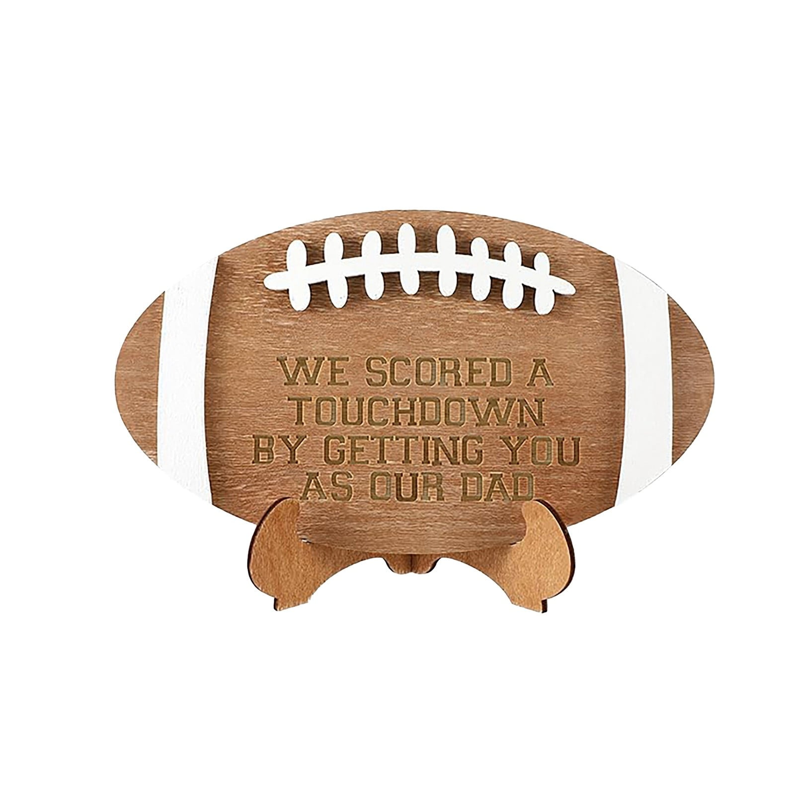 Ornament Set with Topper Rugby Wooden Ornaments Rugby Shaped Tabletop ...