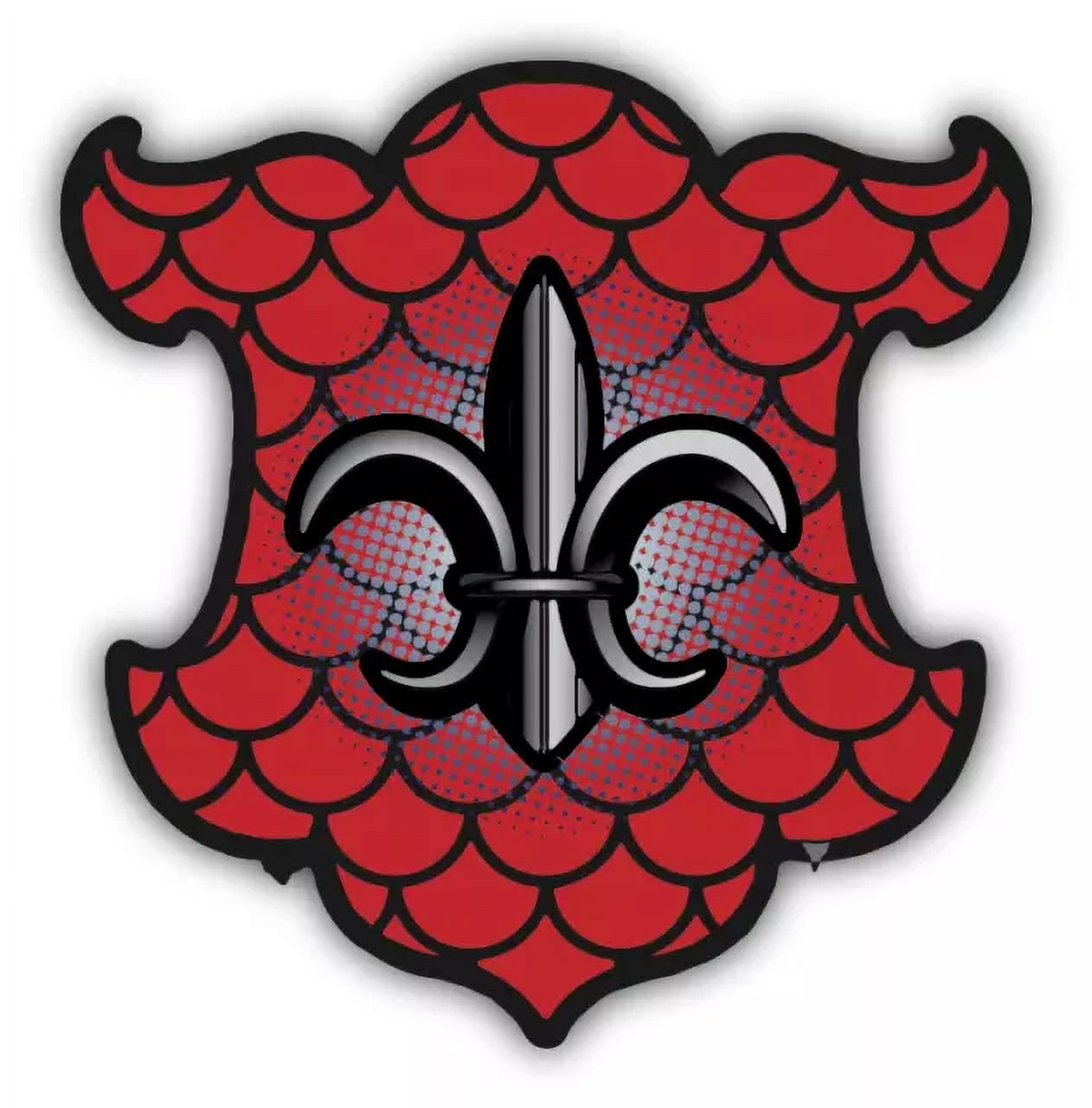 Ornament Shield Retro Heraldic Sticker Phone Decal Water Bottle ...