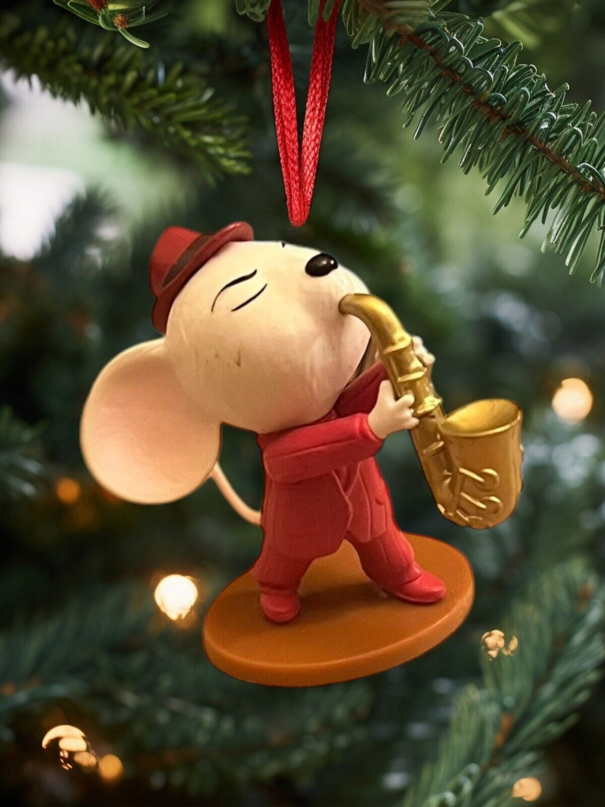 Ornament Sing Movie Max The Mouse Playing A Saxophone PVC Figure ...