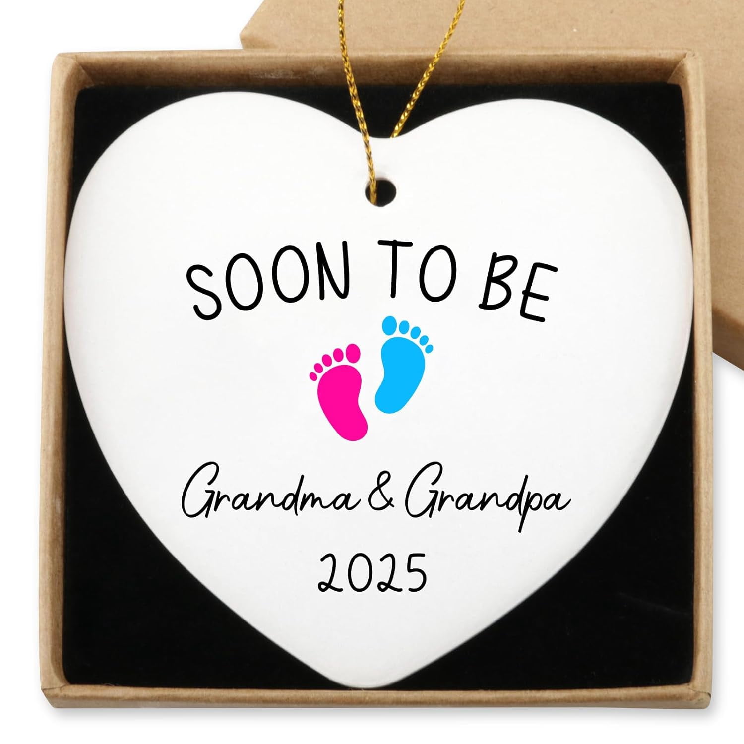Ornament Soon to Be Grandma & Grandpa 2025 First Time Grandparents ...