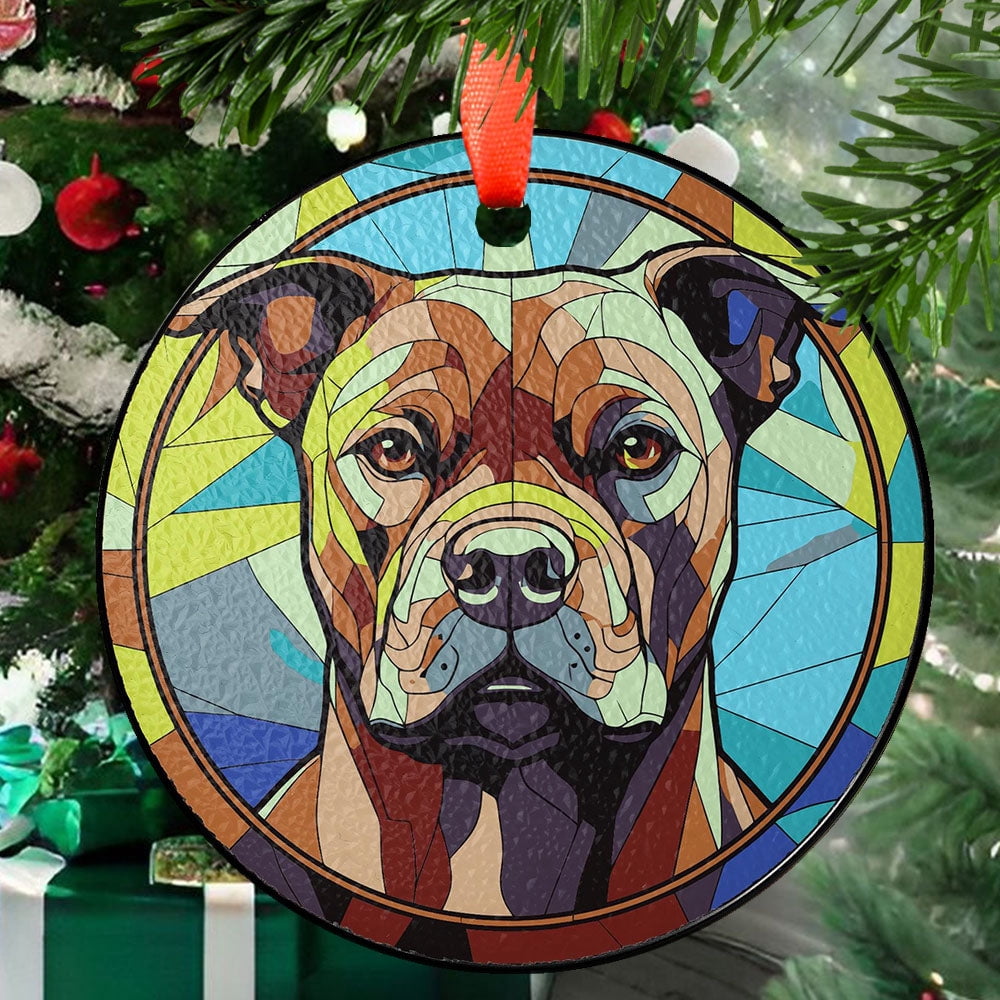 Ornament Staffordshire Bull Terrier Pet Memorial Suncatcher ...