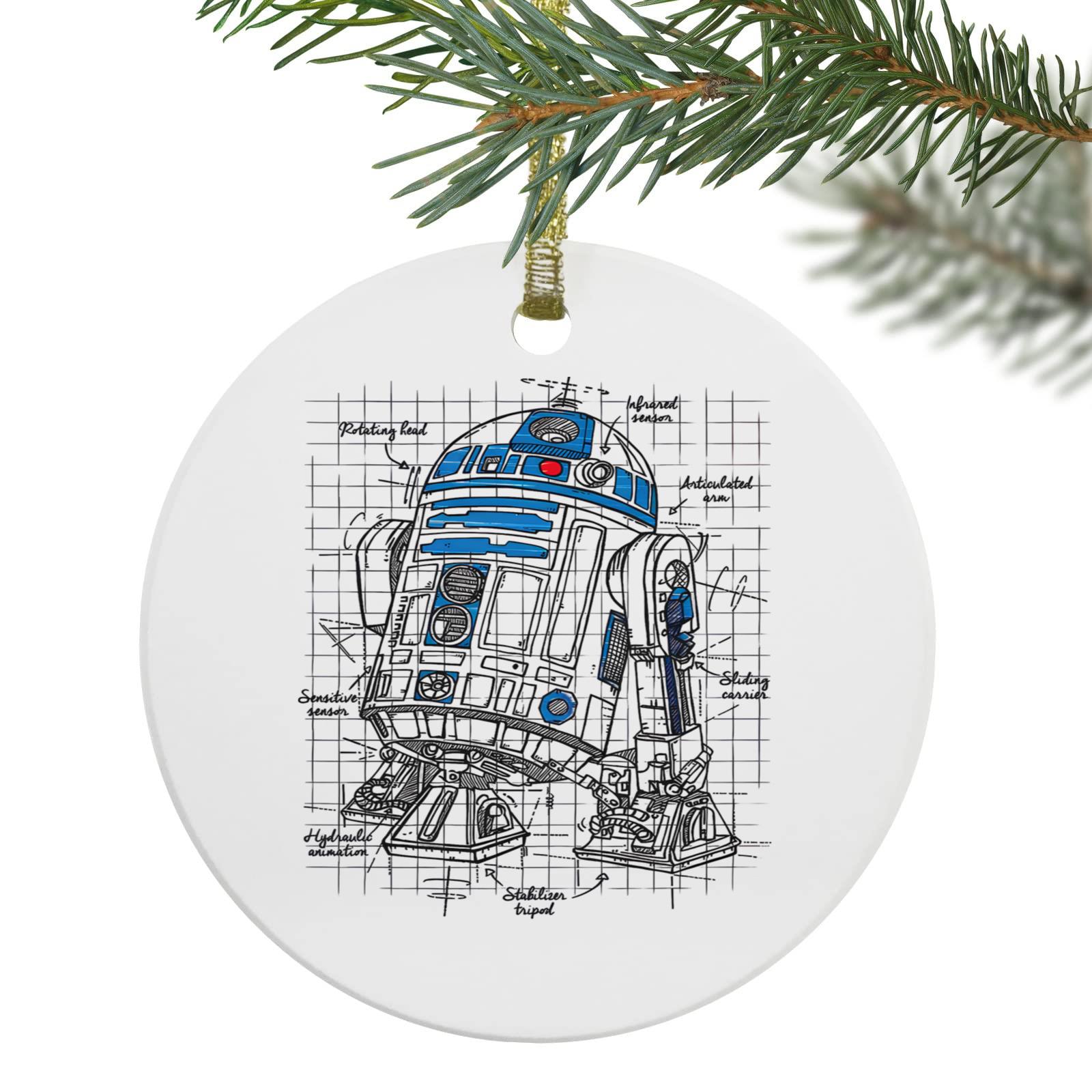 Ornament Star Wars R2D2 Astromech Droid Schematic Vintage The Last Jedi ...