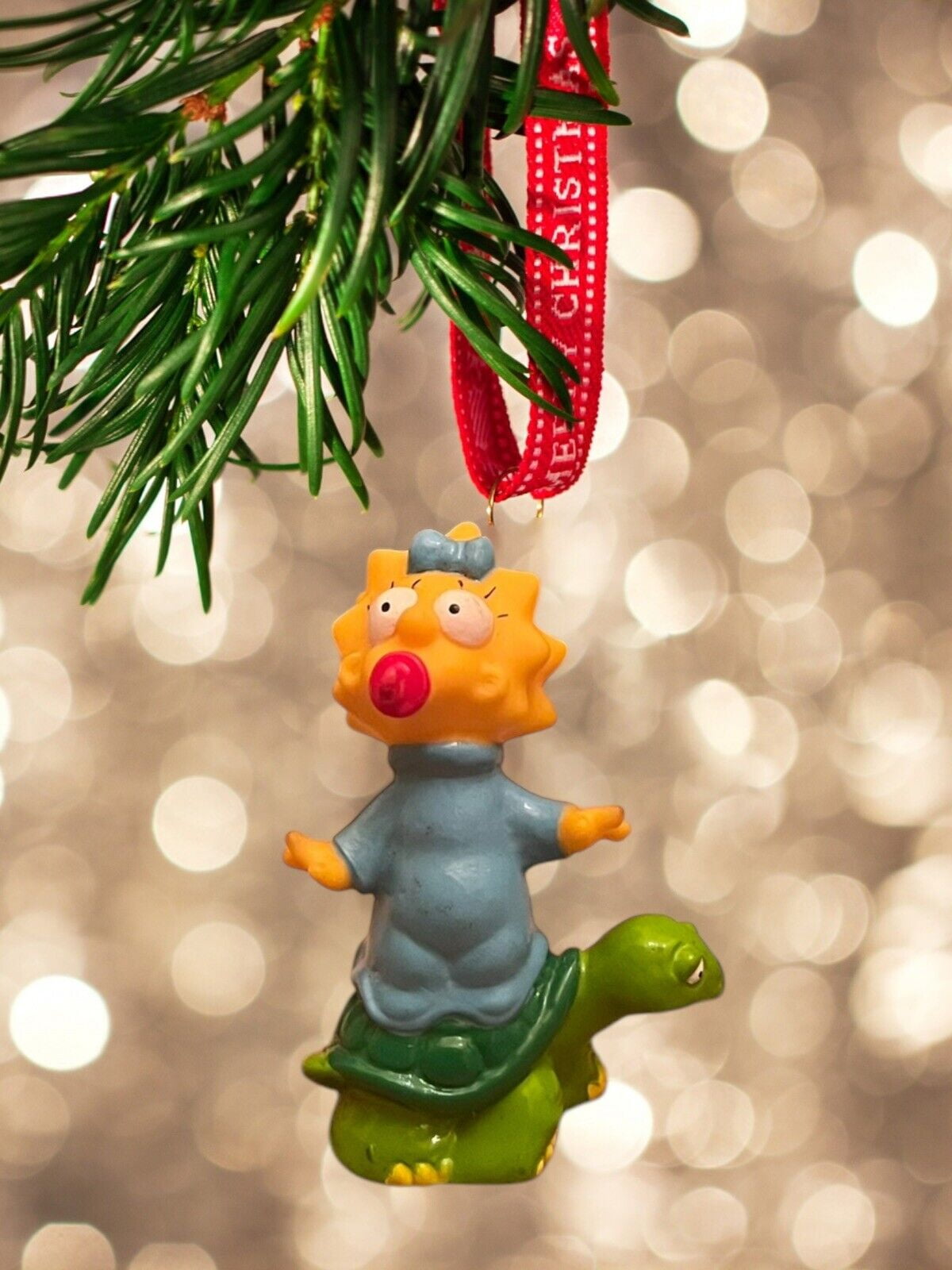 Ornament The Simpsons Maggie Riding a Turtle Figure Figurine Charm 3 ...