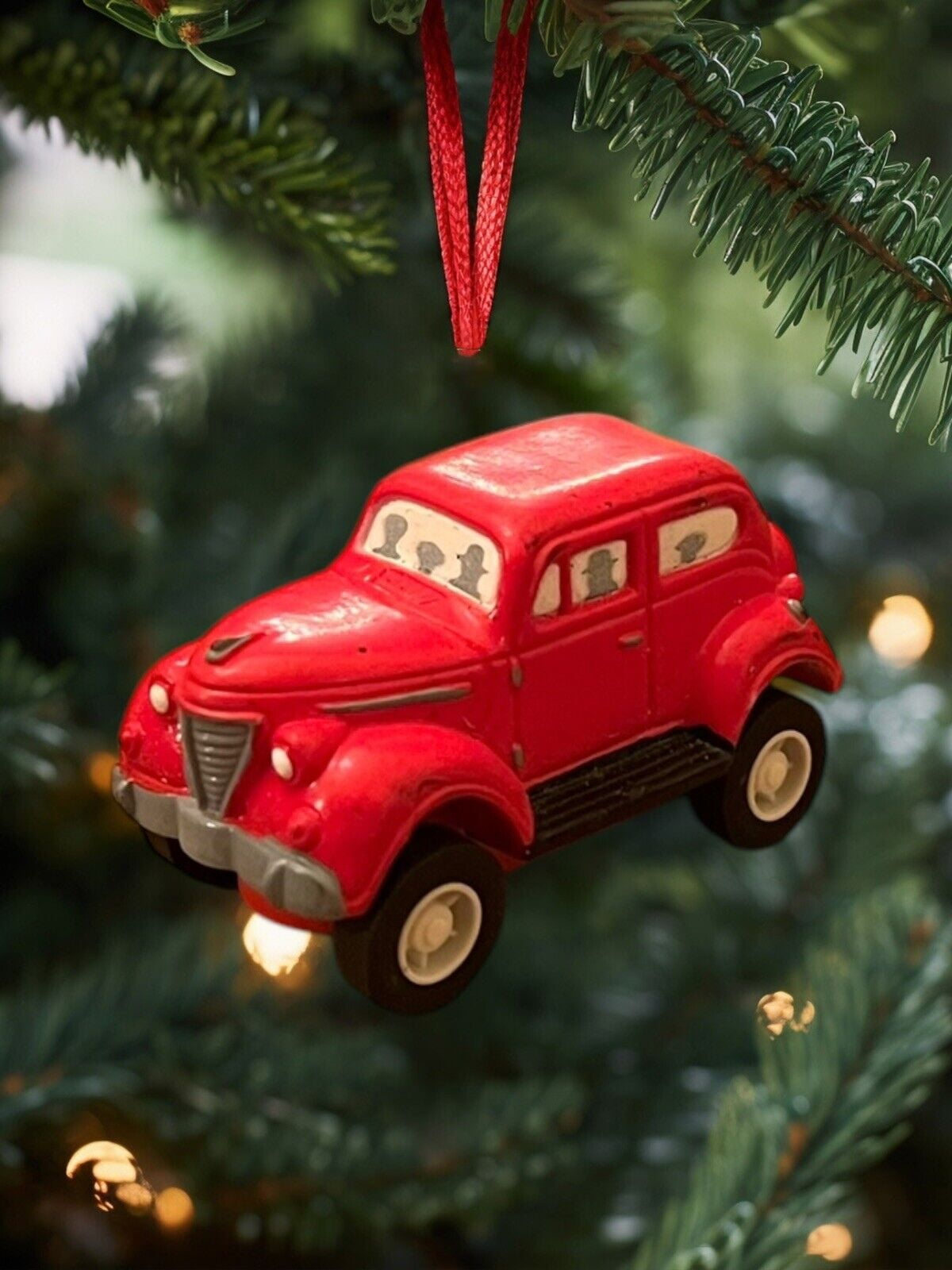 Ornament Vtg 1990 Dick Tracy Red 2.5" Disney Pull Back Car Figure ...