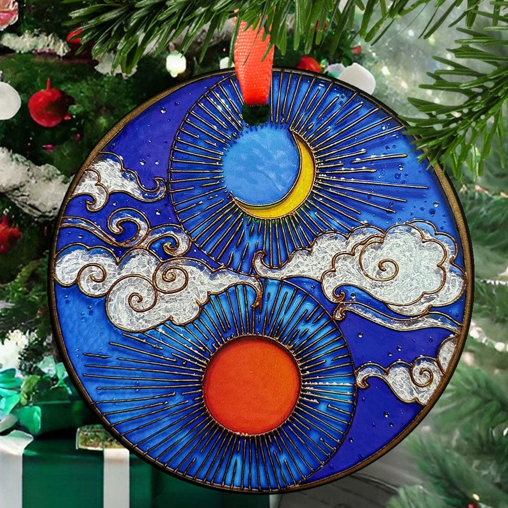 Ornament Window Hanging Sun Moon and Cloud Suncatcher - Handmade ...