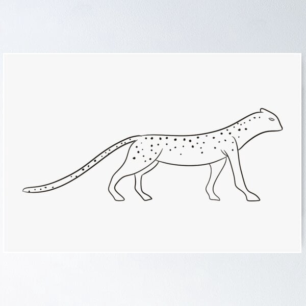 Ornamental Cat Design Poster Wall Art, Modern Wall Decor For Living ...
