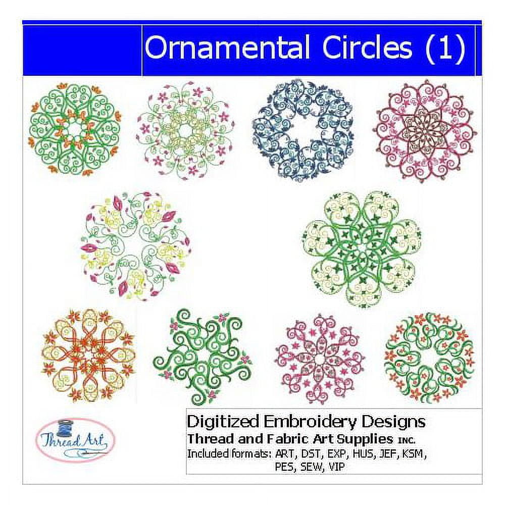 Ornamental Circles Embroidery Designs - All Popular Formats Included ...