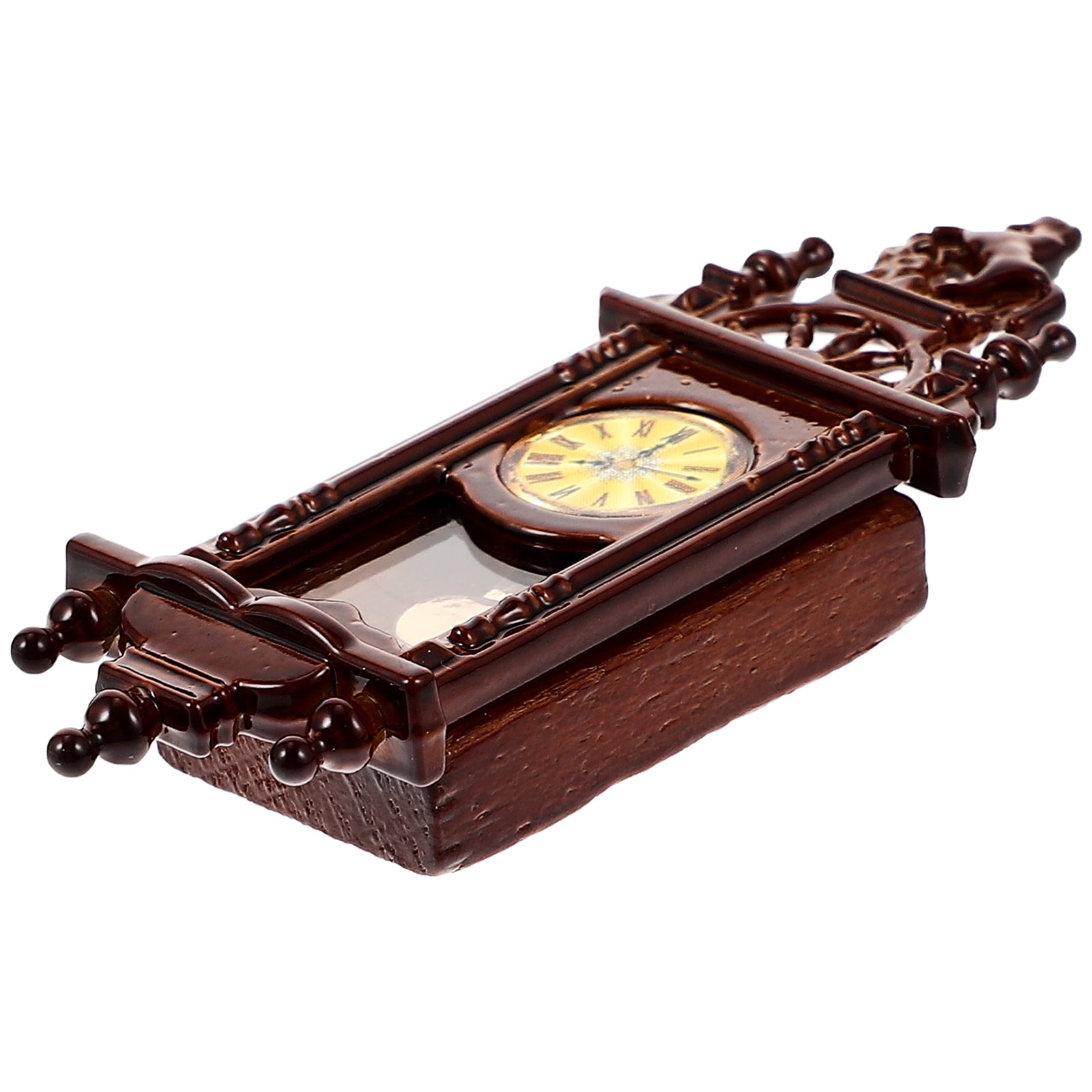 Ornamental Clock Model Mini Grandfather Doll House Furniture Toys Child ...