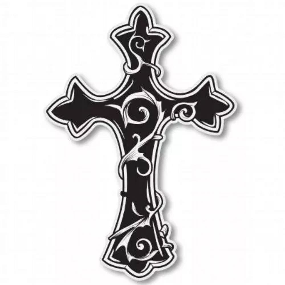 Ornamental Cross Car Sticker Phone Decal Water Bottle Stickers Car ...