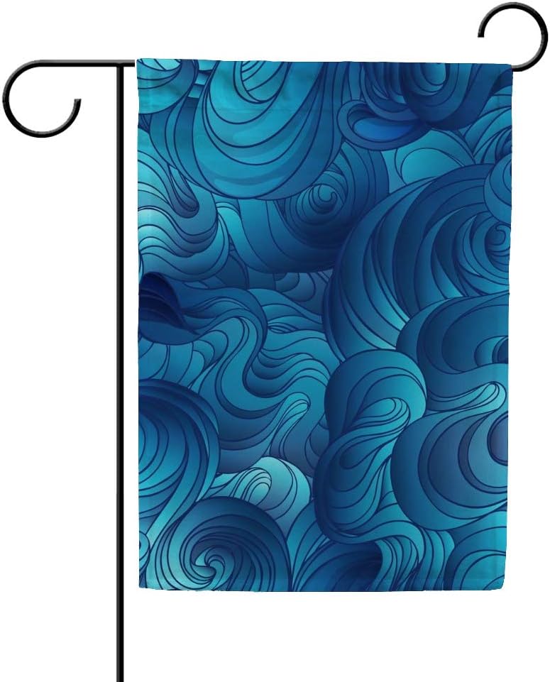 Ornamental Curly Pattern Garden Flag Vertical Double Sided Yard Flag ...