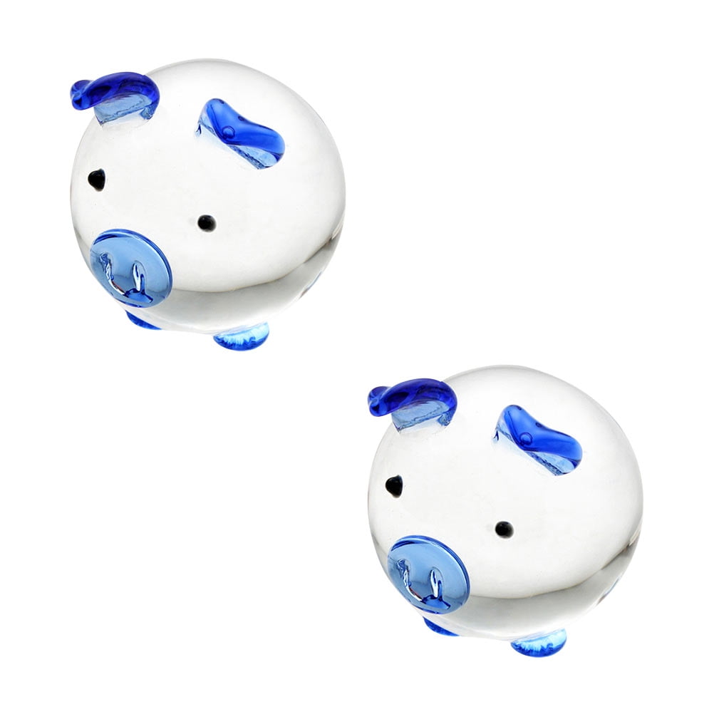 Ornamental Pig Pig Decor Crystal Couple Pig Mall Decor Lovers 4X4CM ...