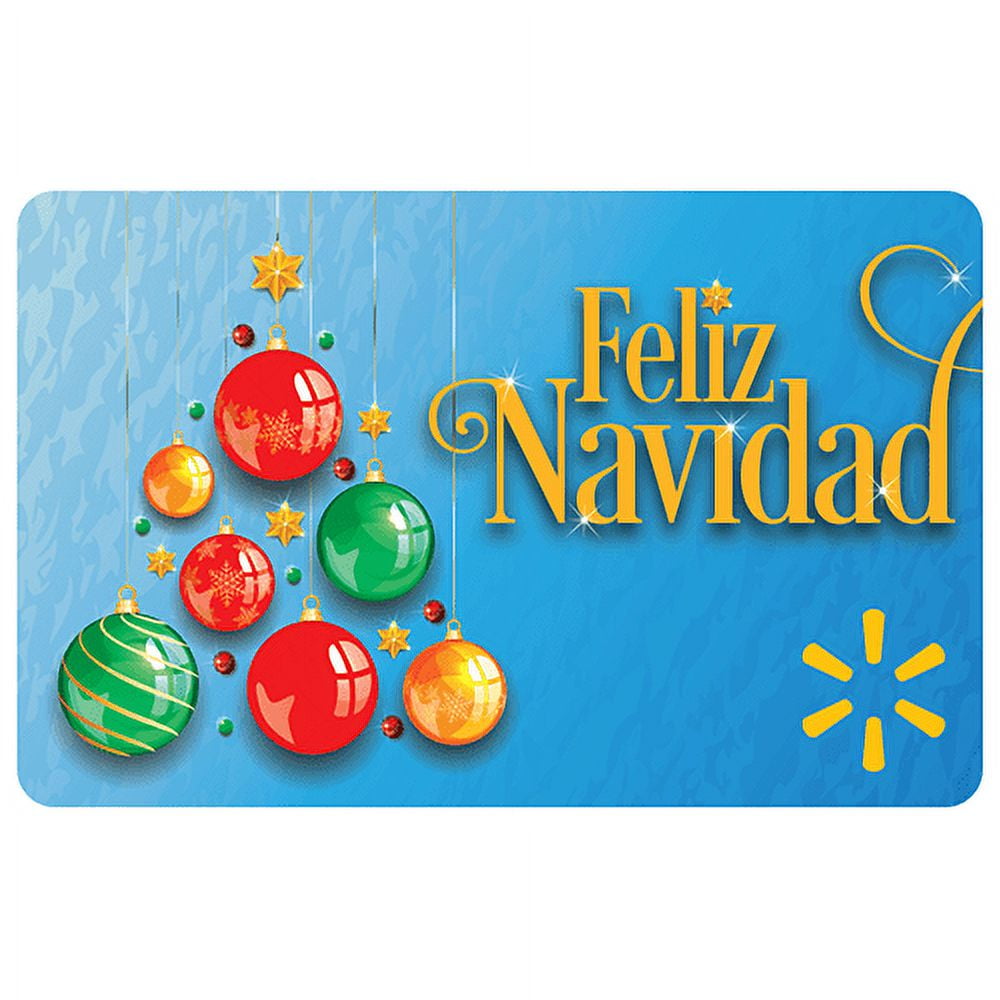 Ornamented Tree Feliz Navidad Walmart Gift Card - Walmart.com