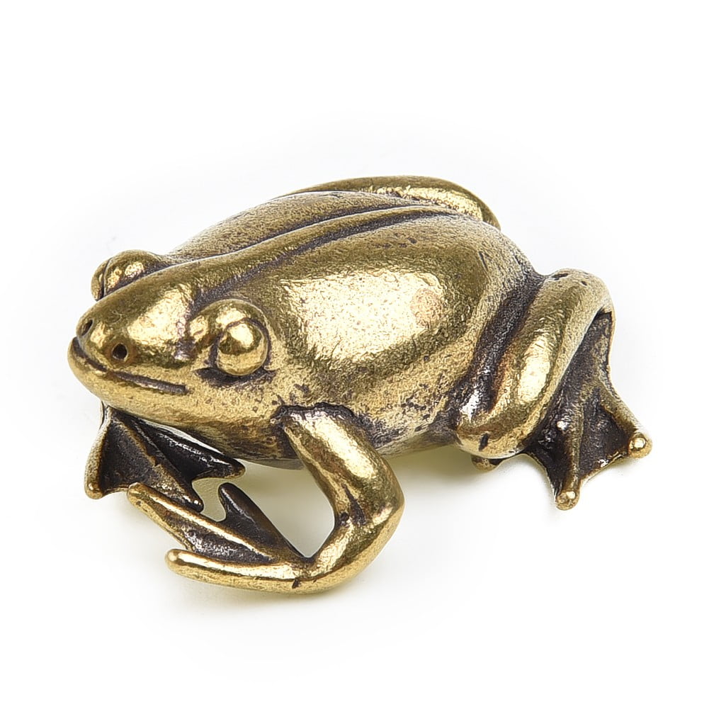 Ornaments Vintage Brass Frog Small Size For Tea Toy Tabletop Decoration ...