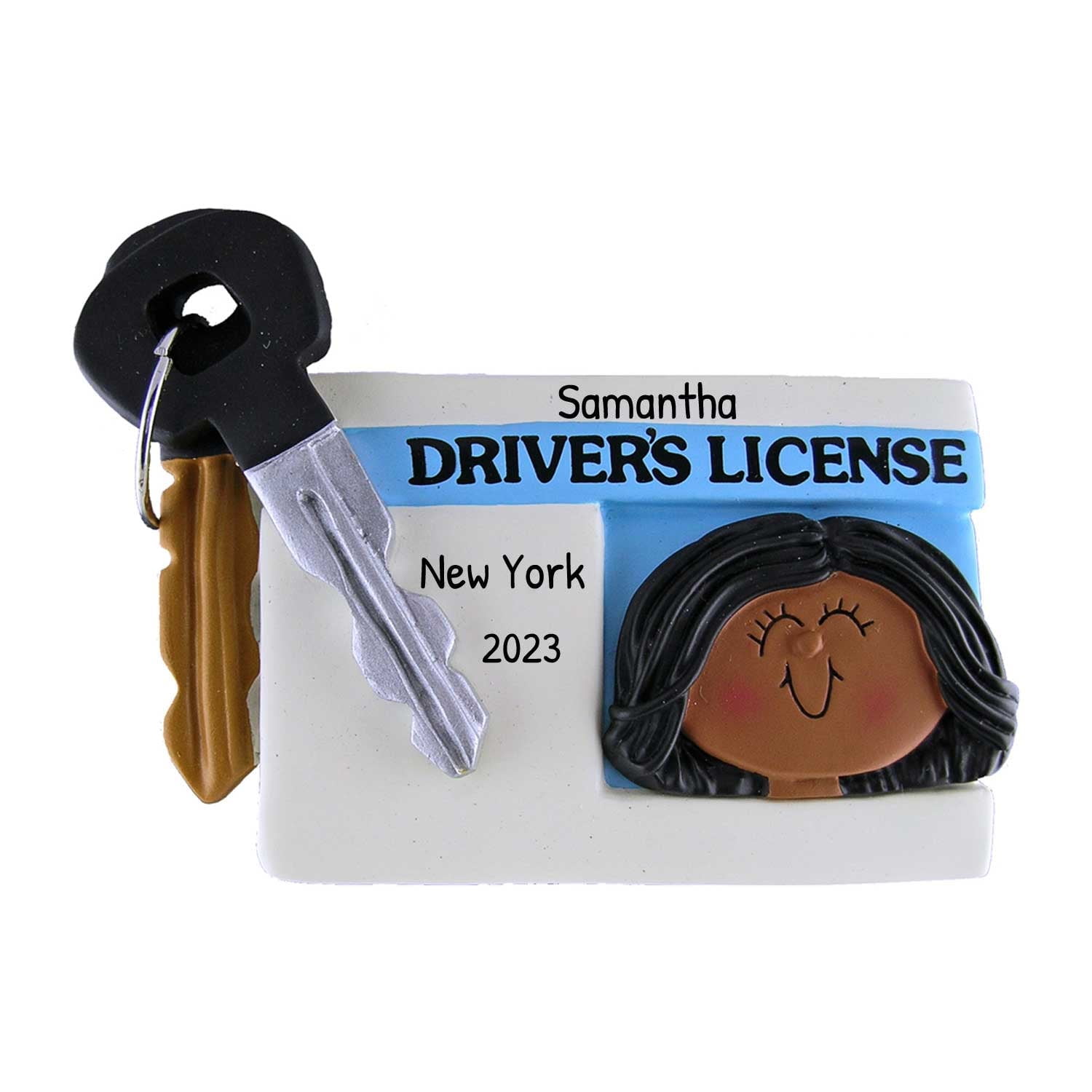 Ornaments by Elves Personalized African-American Female Driver's ...