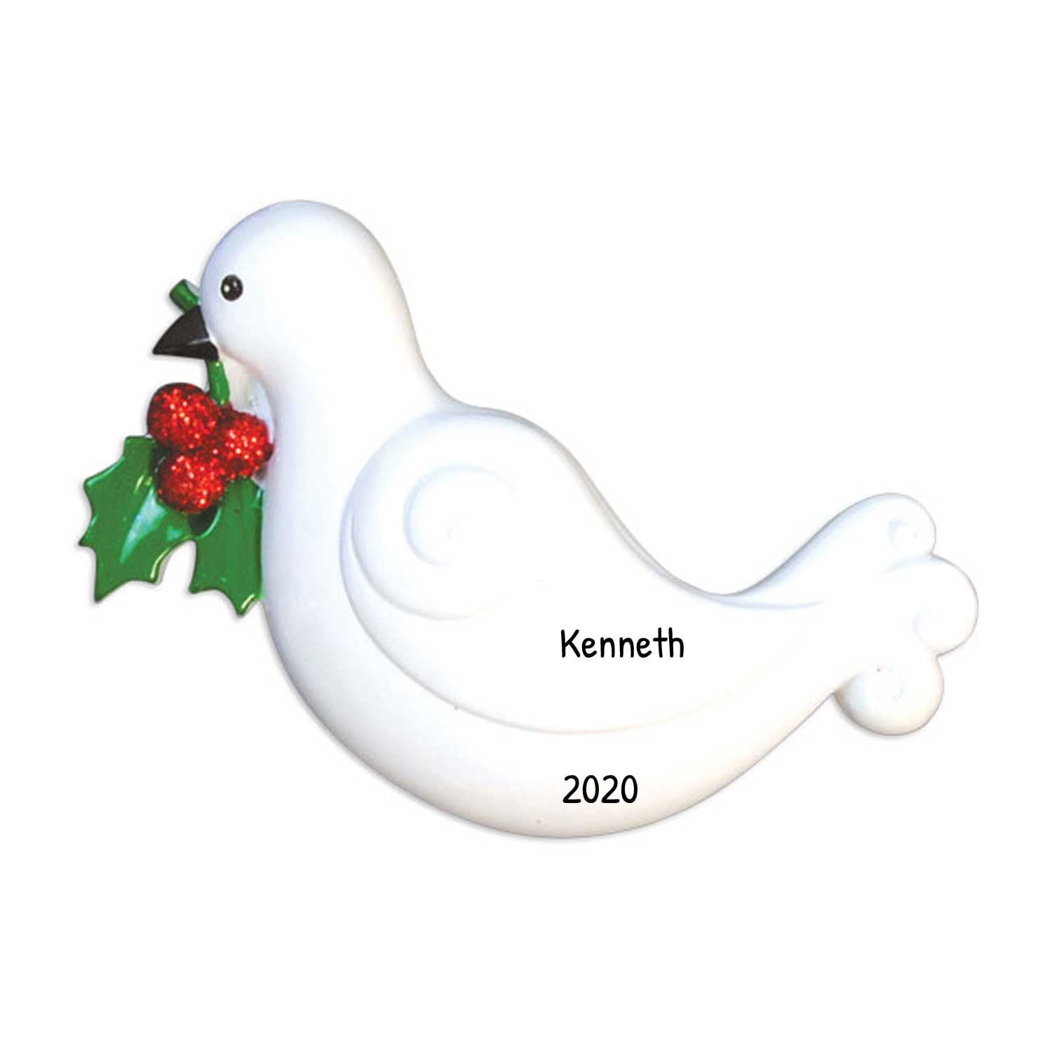 Ornaments by Elves Personalized Dove Christmas Tree Ornaments 2024 ...
