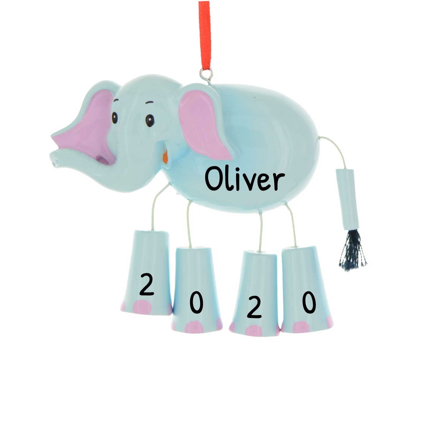 Ornaments by Elves Personalized Elephant Ornament with Dangling Legs ...
