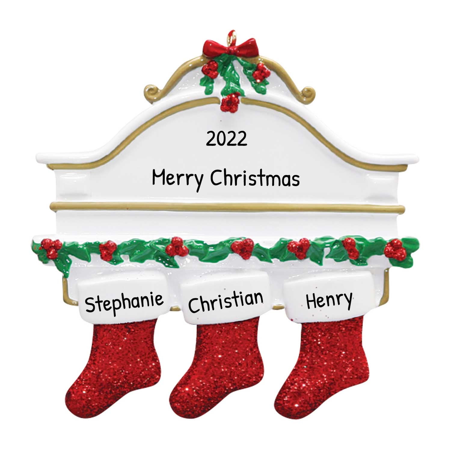Ornaments by Elves Personalized Family of 3 Christmas Stockings by the ...