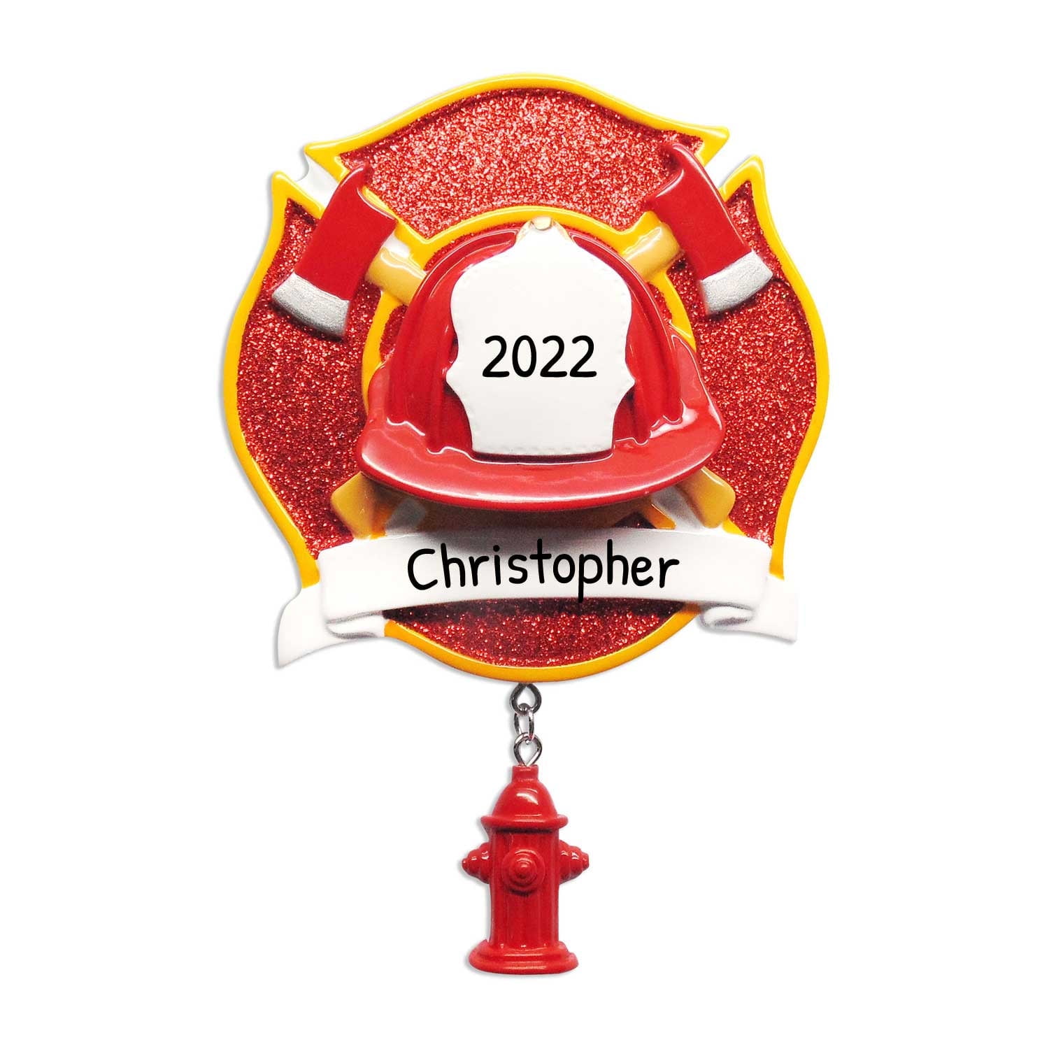 Ornaments by Elves Personalized Fireman Equipment Christmas Tree ...