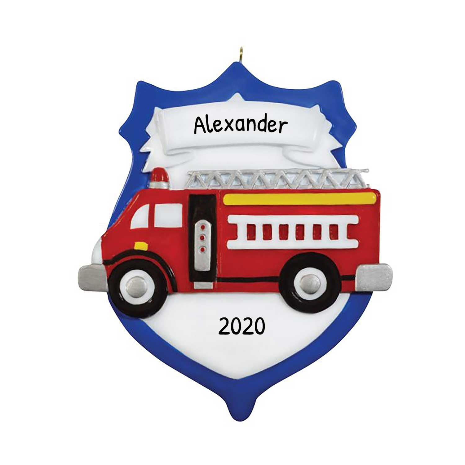 Ornaments by Elves Personalized Firetruck Ornaments 2024 Fire truck ...