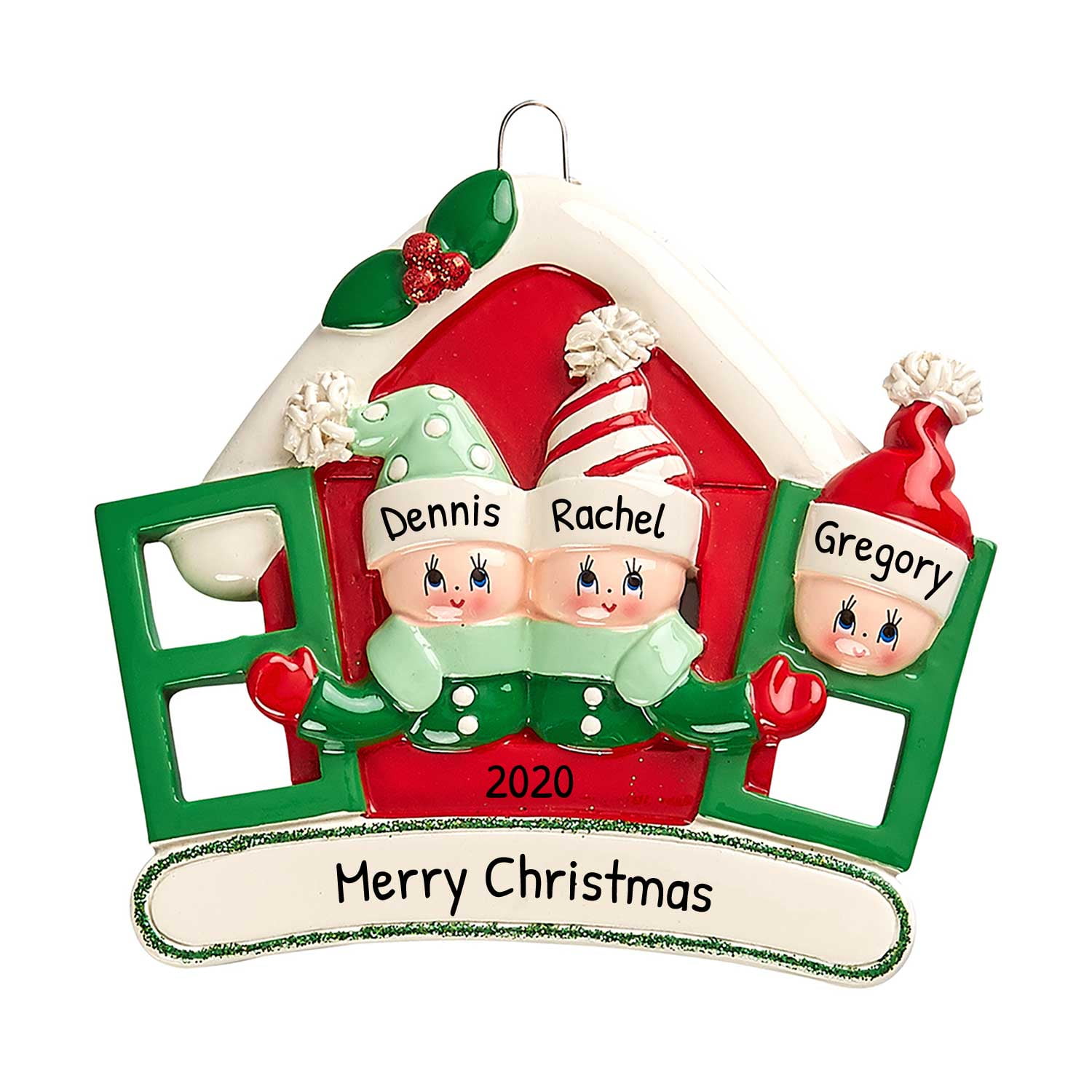 Ornaments by Elves Personalized First Home Ornament Family of 3 First ...