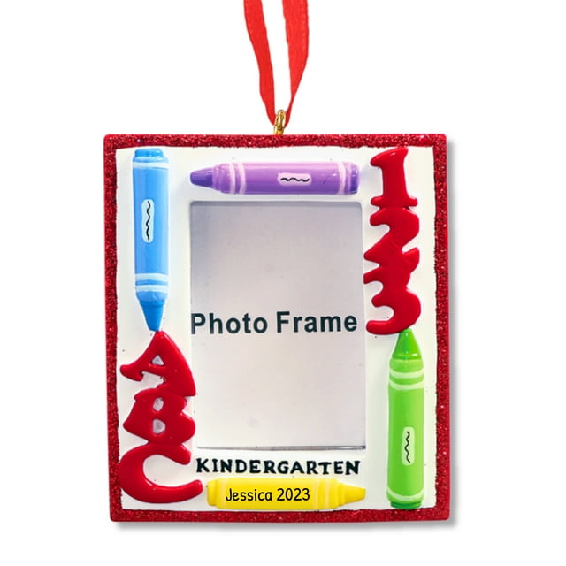 Ornaments by Elves Personalized Kindergarten Photo Frame Ornament 2024 ...