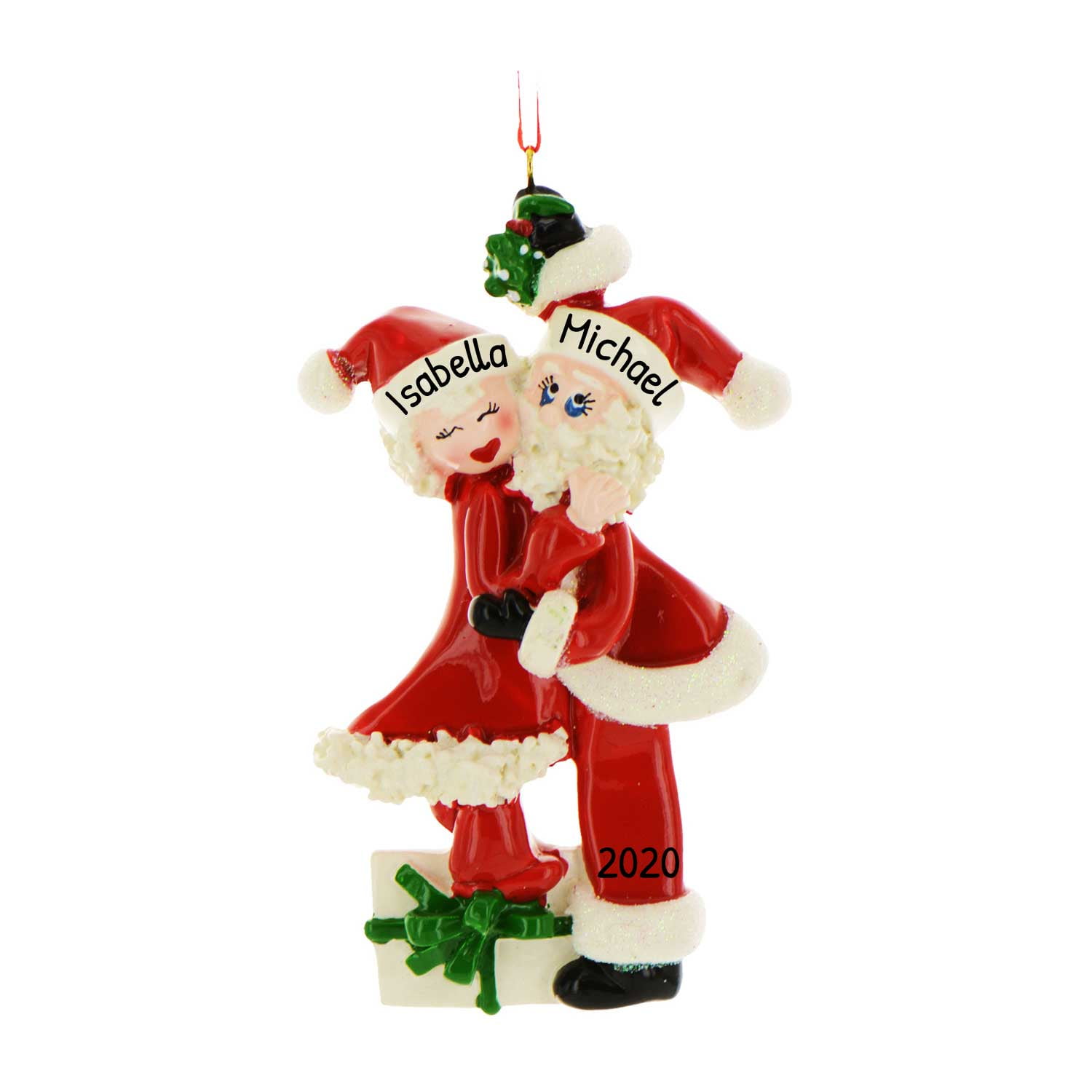 Ornaments by Elves Personalized Mistletoe Santa & Mrs Claus Couple ...