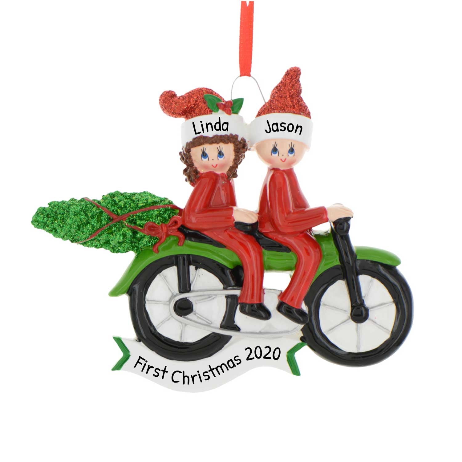 Ornaments by Elves Personalized Motorcycle Couple Ornament Holiday ...