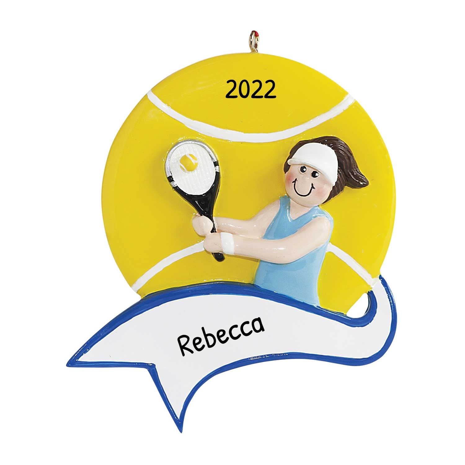 Personalized Female Tennis Player Ornament 2024-Custom Female Player ...