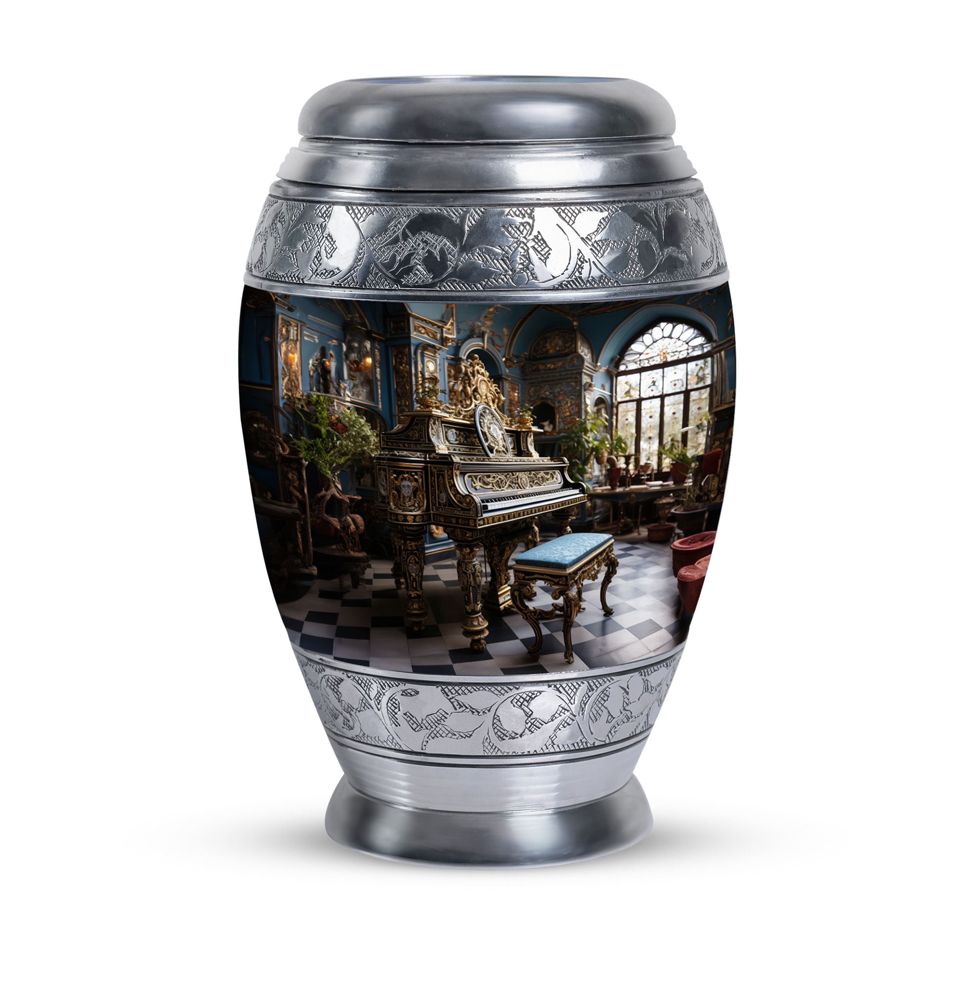 Ornate Baroque Piano In Luxurious Setting Ash Holders For Human Ashes ...