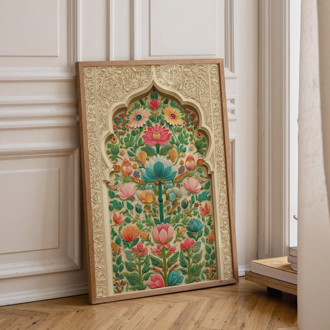 Ornate Floral Arch Vintage Botanical Illustration Maximalist Garden ...