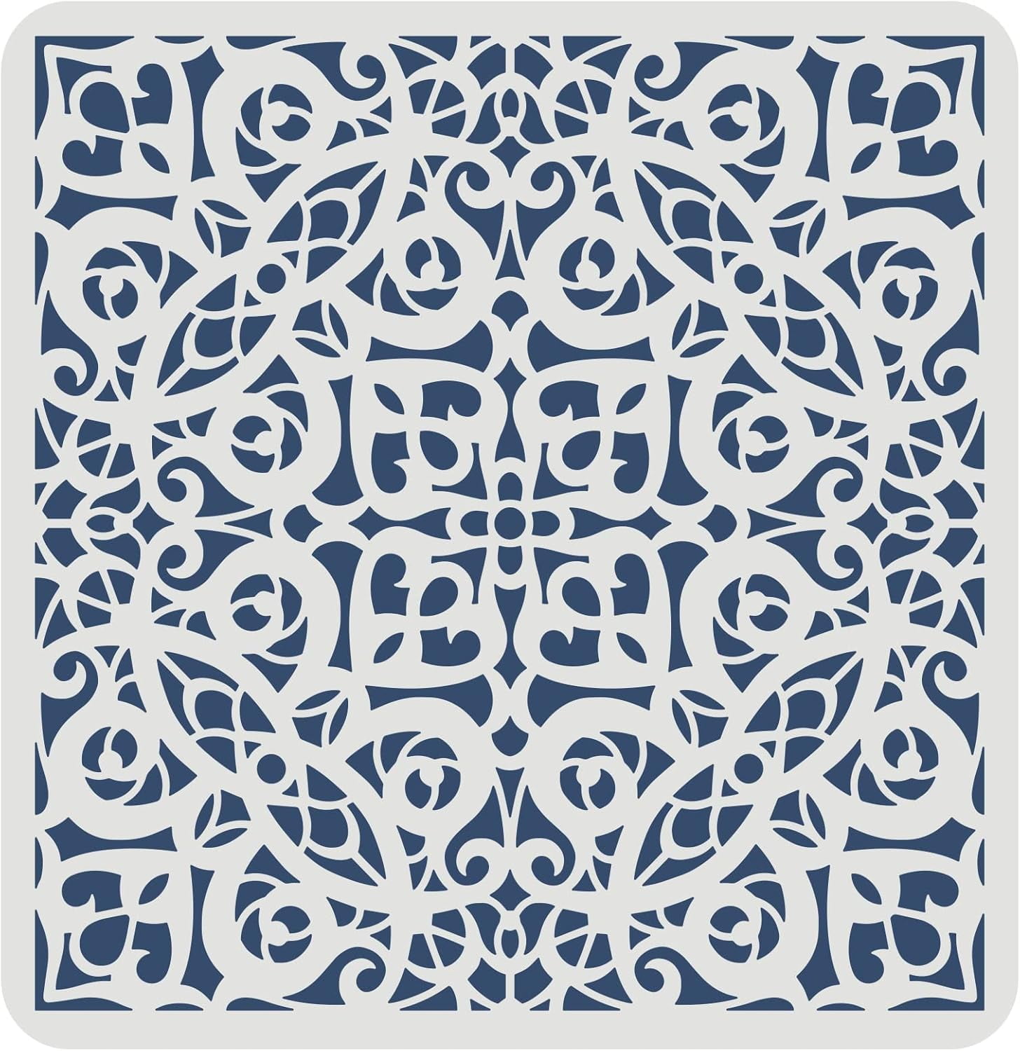 Ornate Floral Stencil 11.8x11.8 inch Lace Stencil Templete Plastic ...