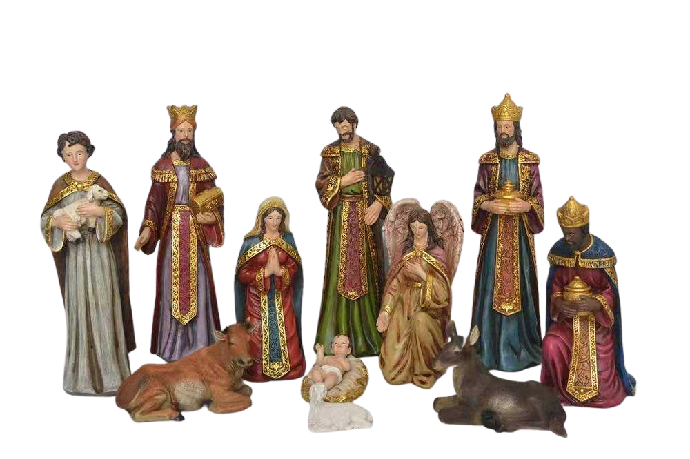 Ornate Holy Family Baby Jesus, Mary, and Joseph 13 Inch 11-Piece ...