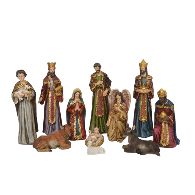 Ornate Holy Family Baby Jesus, Mary, and Joseph 13 Inch 11-Piece ...