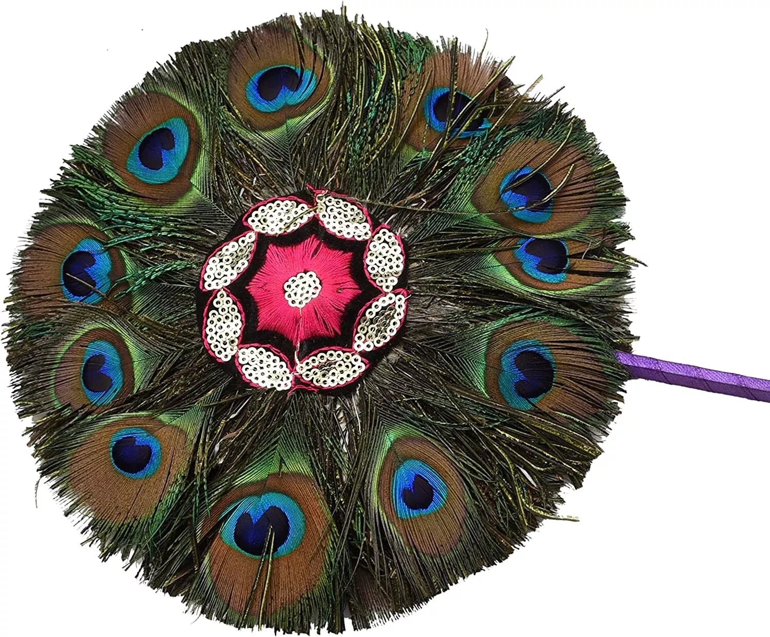 Ornate Lord Krishna Natural Mor Pankh Home Decor Real Peacock Feather ...