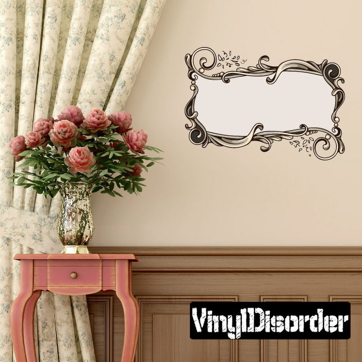 Ornate Scroll Wall Decal - Vinyl Car Sticker - Uscolor008 - 25 Inches ...