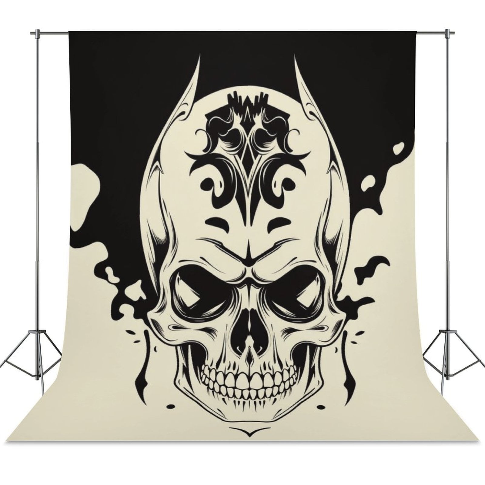 Ornate Skull Design Tattoo Art Decorations BackdropPortrait Photography ...