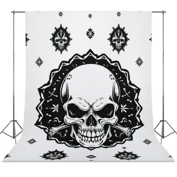 Ornate Skull Mandala Design Party Backdrop Birthday Decoration ...