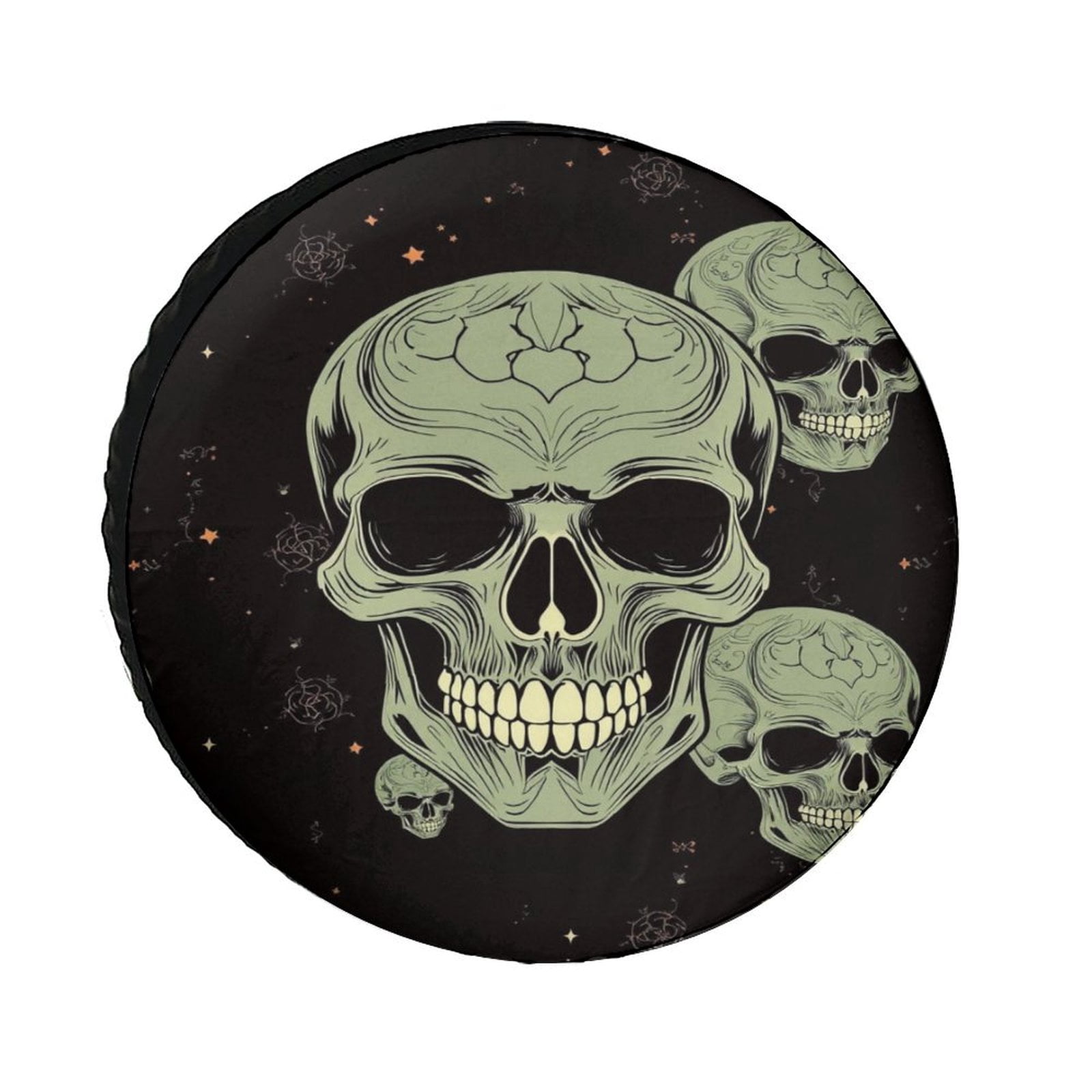 Ornate Skulls Cosmic Background Spare Tire Cover Universal Wheel Tire ...
