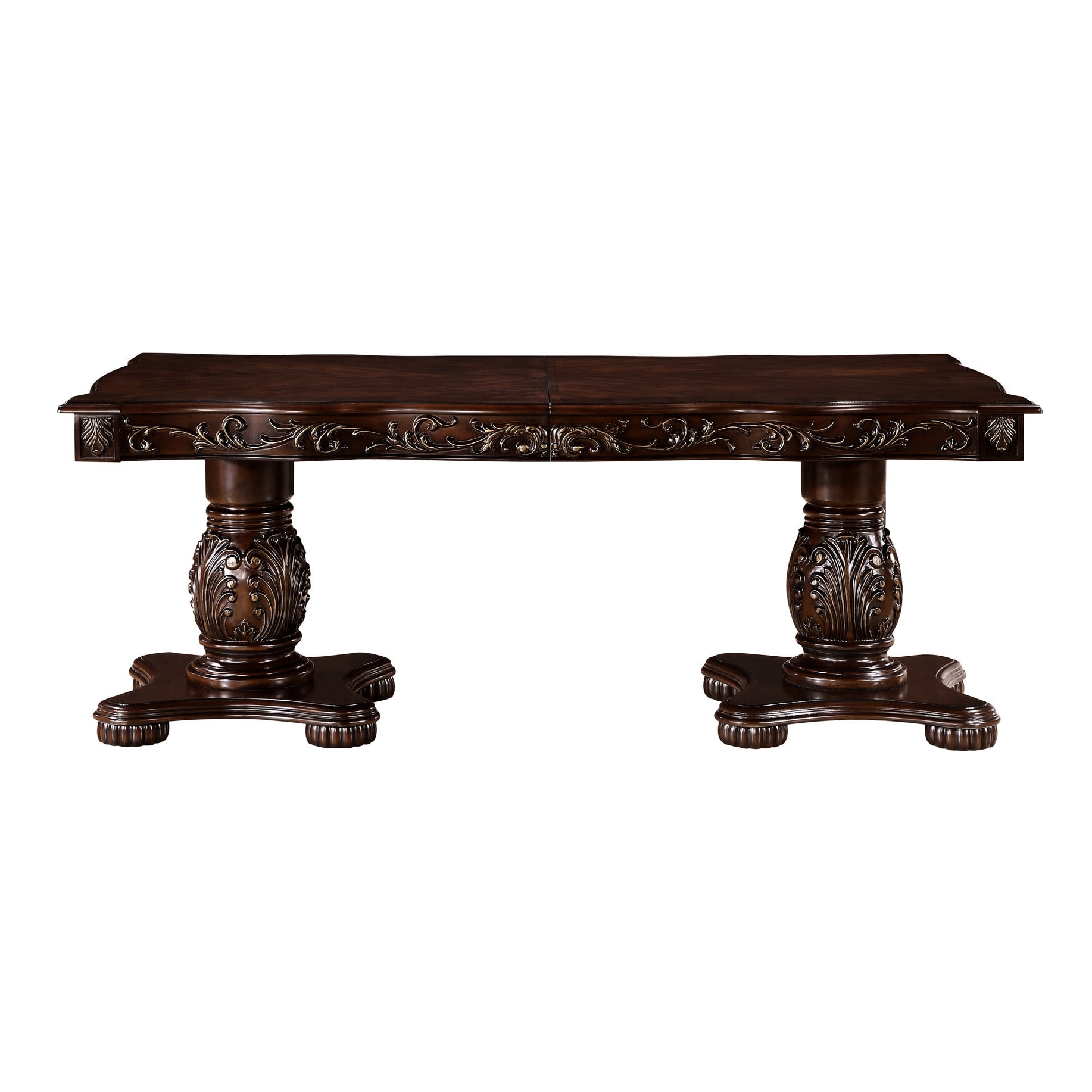 Ornate Traditional Table with Extension, Seats 8 People - Walmart.com