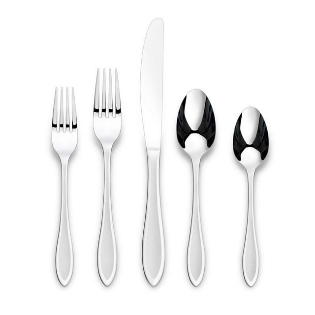 Ornative Flatware - TATE - 18/0 Stainless Steel, Sand Two-tone Silver ...