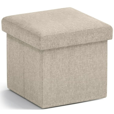 TERGAYEE Storage Ottoman Cube,Footstool with Storage Change Shoes Stool ...