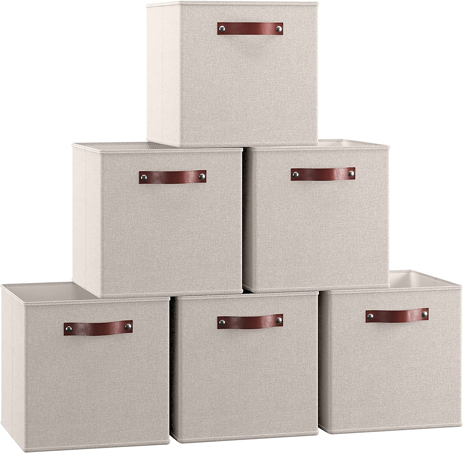 Ornavo Home 13 x 13 Storage Cube Bins, Foldable Collapsible Fabric ...