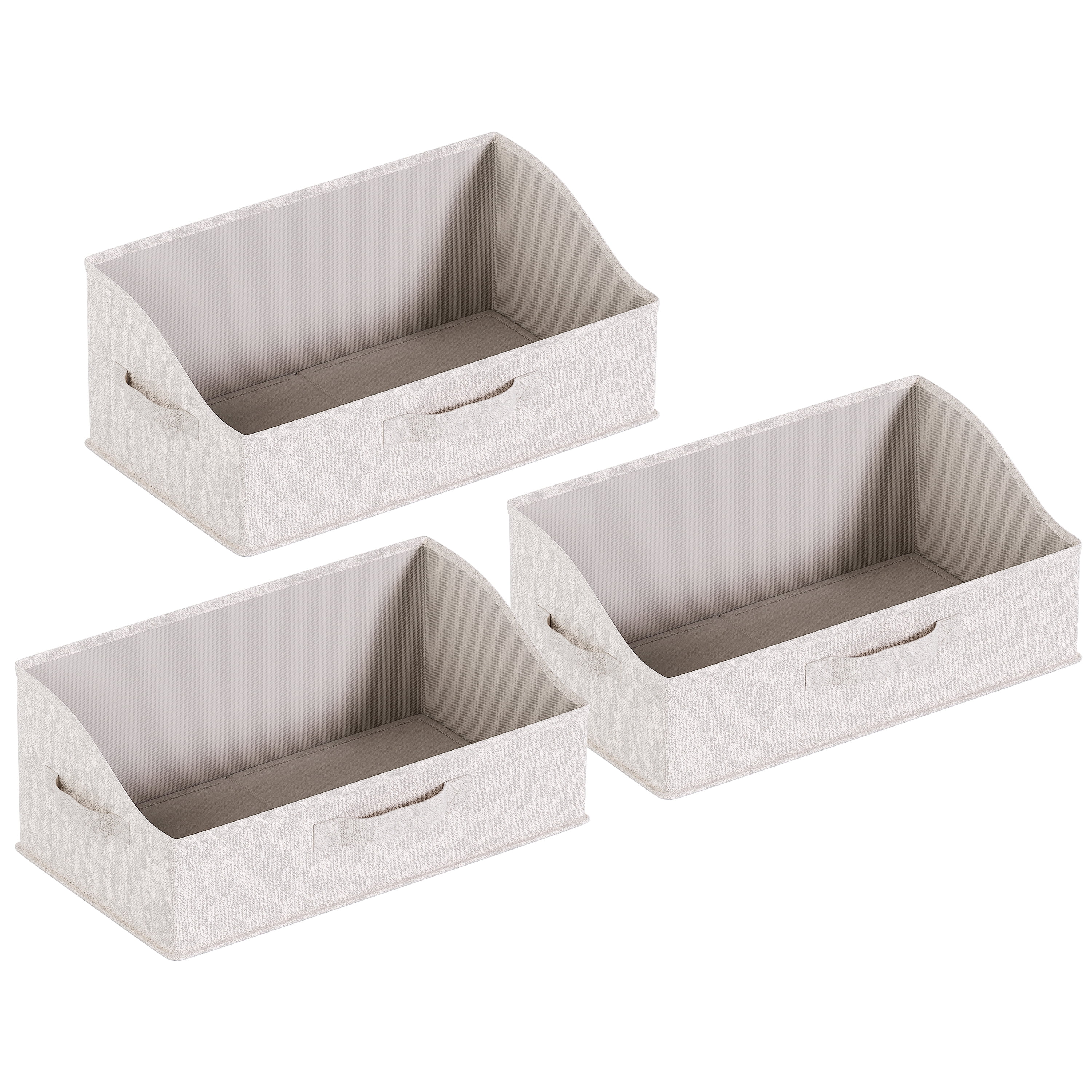Ornavo Home 3 Pack Collapsible Trapezoid XLarge Storage Bins, Foldable ...