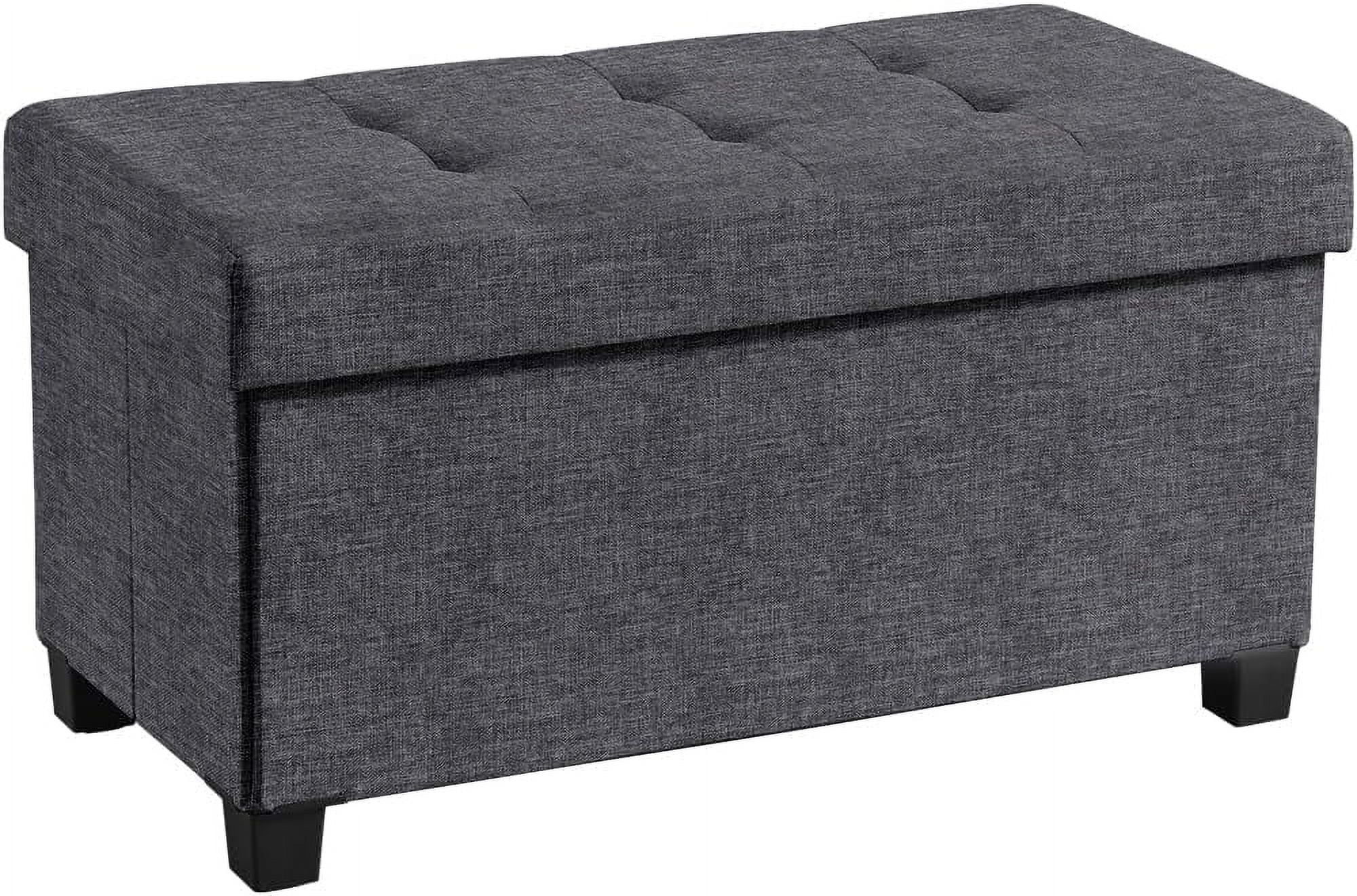 Ornavo Home 30 Inch Folding Storage Ottoman with Storage , Large ...