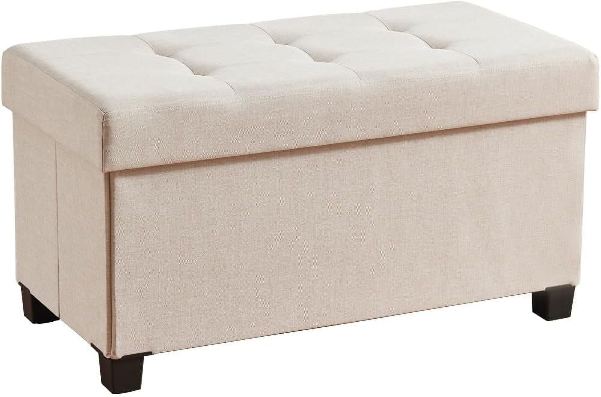 Ornavo Home 30 Inch Folding Storage Ottoman with Storage , Large ...