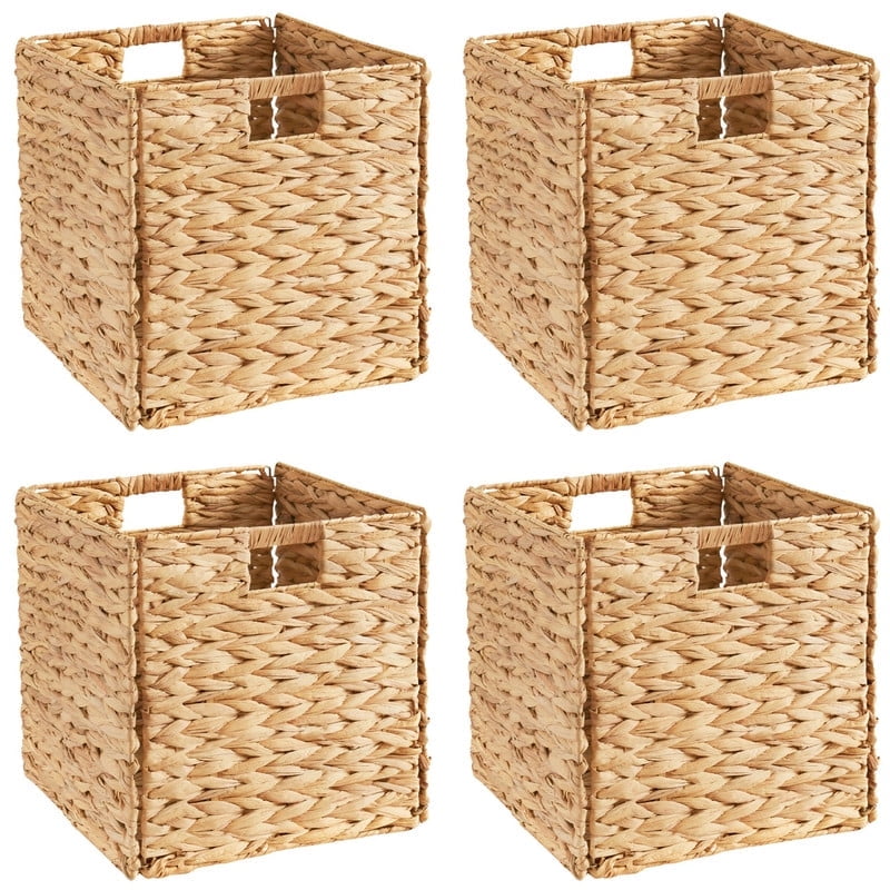 Ornavo Home 9 Inch Water Hyacinth Baskets Set of 4 – Handwoven ...